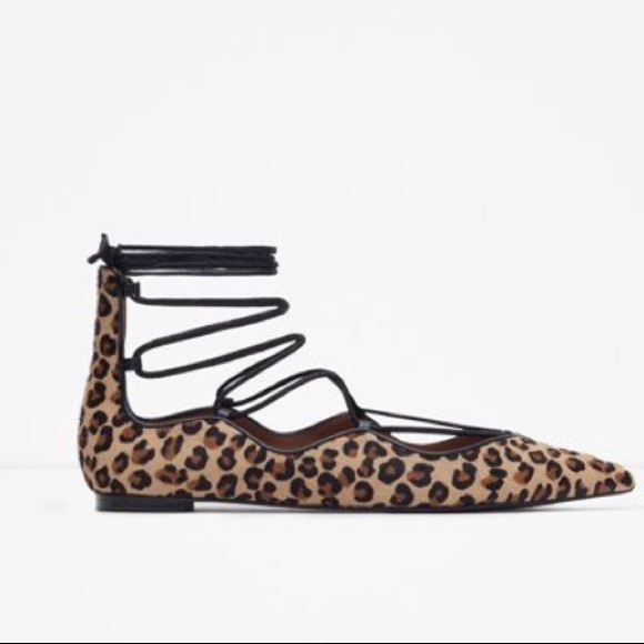 Zara | Shoes | Zara Leopard Flats | Poshmark